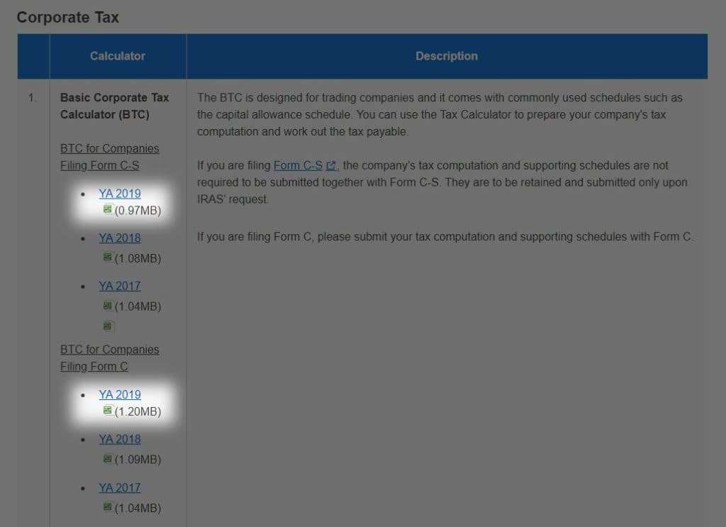 Singapore Tax Guide: IRAS Corporate Tax Calculator | Paul Wan & Co